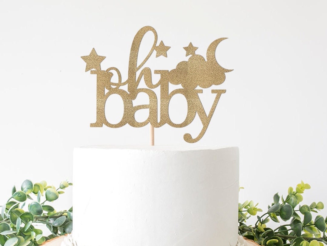 Moon and Stars Baby Shower Cake Topper, Love You to the Moon and Back ...