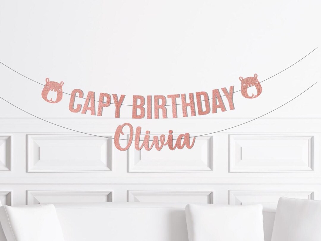 It's a Cappy Birthday Decorations, Capy Birthday Custom Banner ...