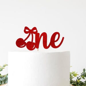 Our Little Cherry on Top Cake Topper, He's She's Cherry Themed Baby ...