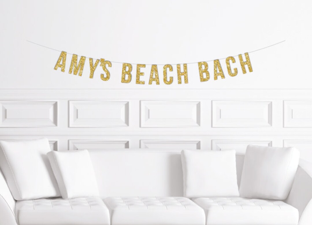 Custom Beach Bach Banner / Personalized Bachelorette Sign Bride's Name ...