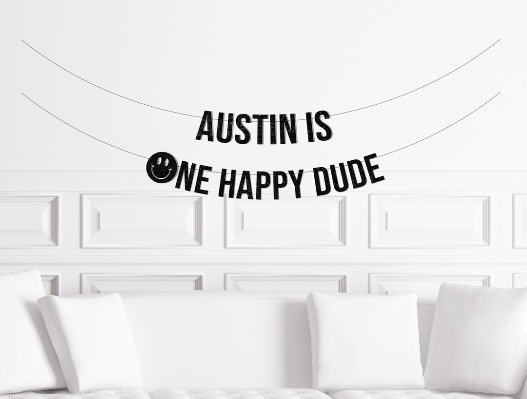Custom One Happy Dude Banner, One Happy Dude Decorations, Boys 1st ...