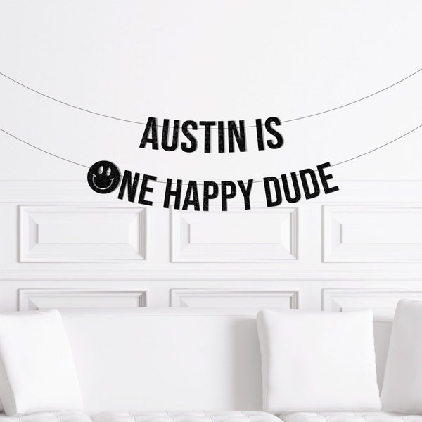 Personalized One Happy Dude Banner - Etsy