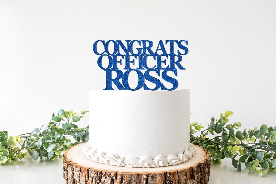 Congrats Officer Cake Topper, Police Graduation Party Decorations ...