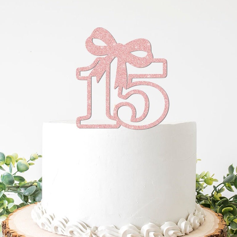 15 Cake Topper - Etsy