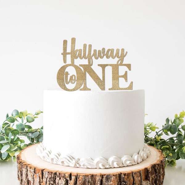 1/2 Way to One Cake Toppers - Etsy