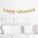 Happy Retirement Cursive Banner / Retirement Script Party Sign ...