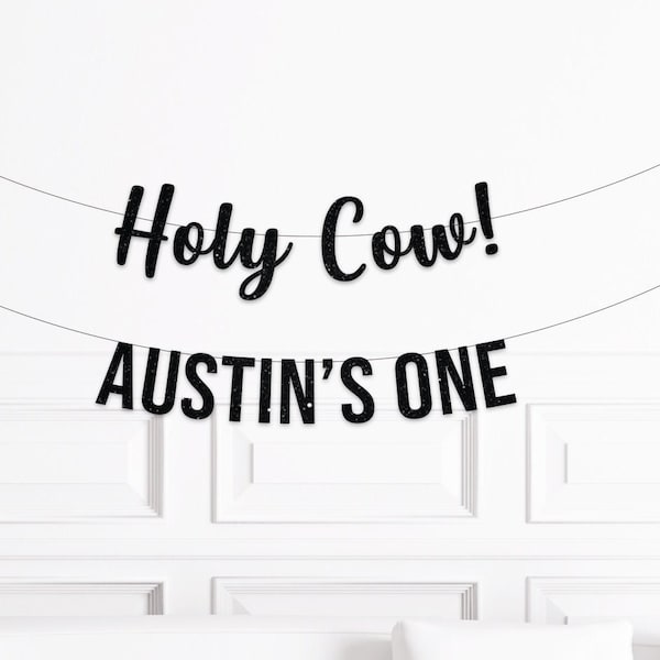 Holy Cow Im One Birthday Decorations - Etsy