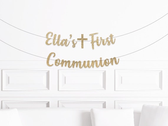 First Communion Banner Custom First Communion Party | Etsy