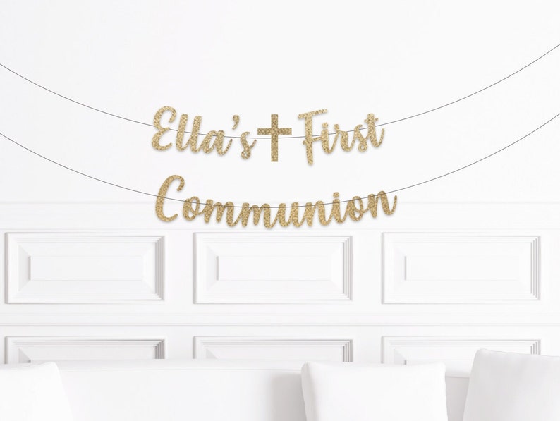 First Communion Banner Custom First Communion Party | Etsy