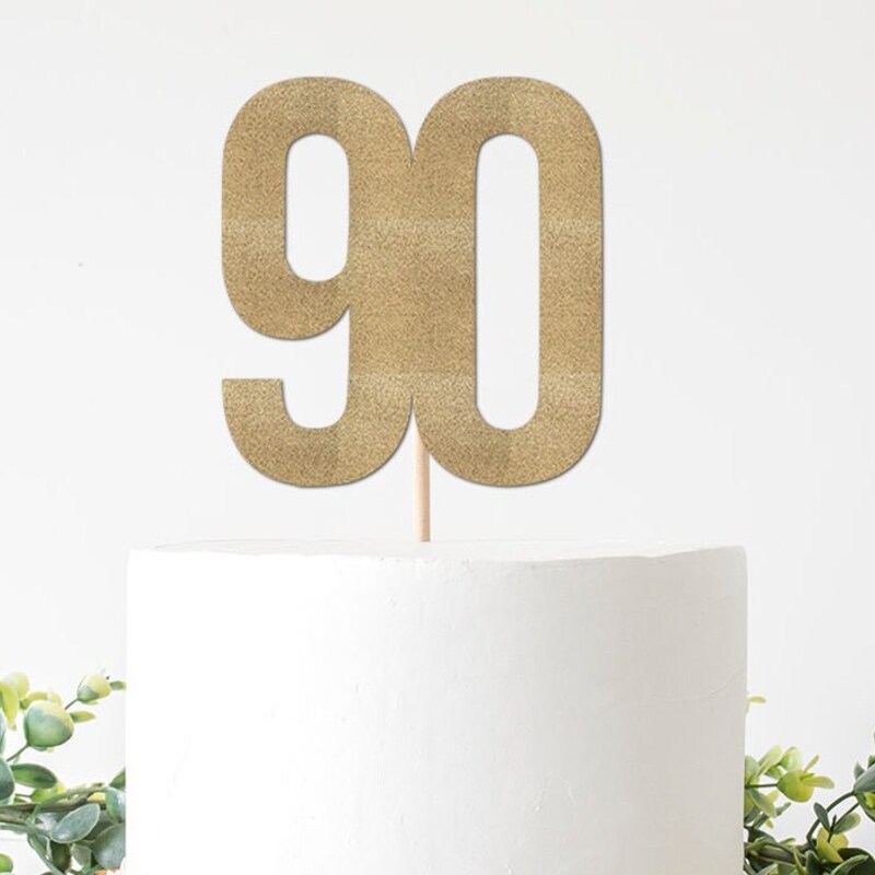 Ninety Cake Topper - Etsy