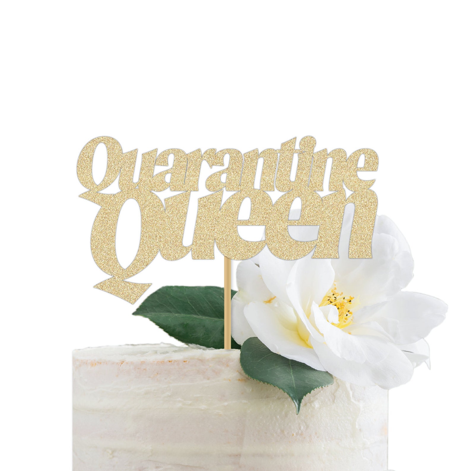 Quarantine Queen Birthday Cake Topper for a Woman Quarantined - Etsy