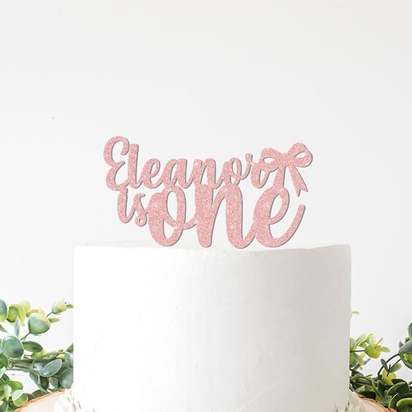 One With Bow Cake Topper - Etsy