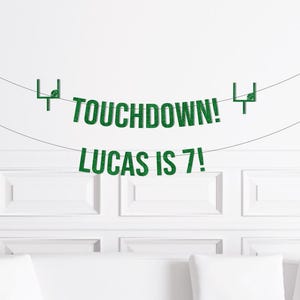 Football Theme Birthday Decorations, Custom Football Banner, Touchdown ...