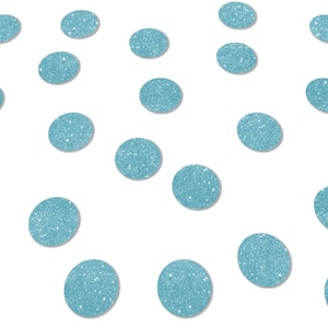Blue Glitter Circle Confetti Dots, Baby Shower Party Decor, Birthday ...