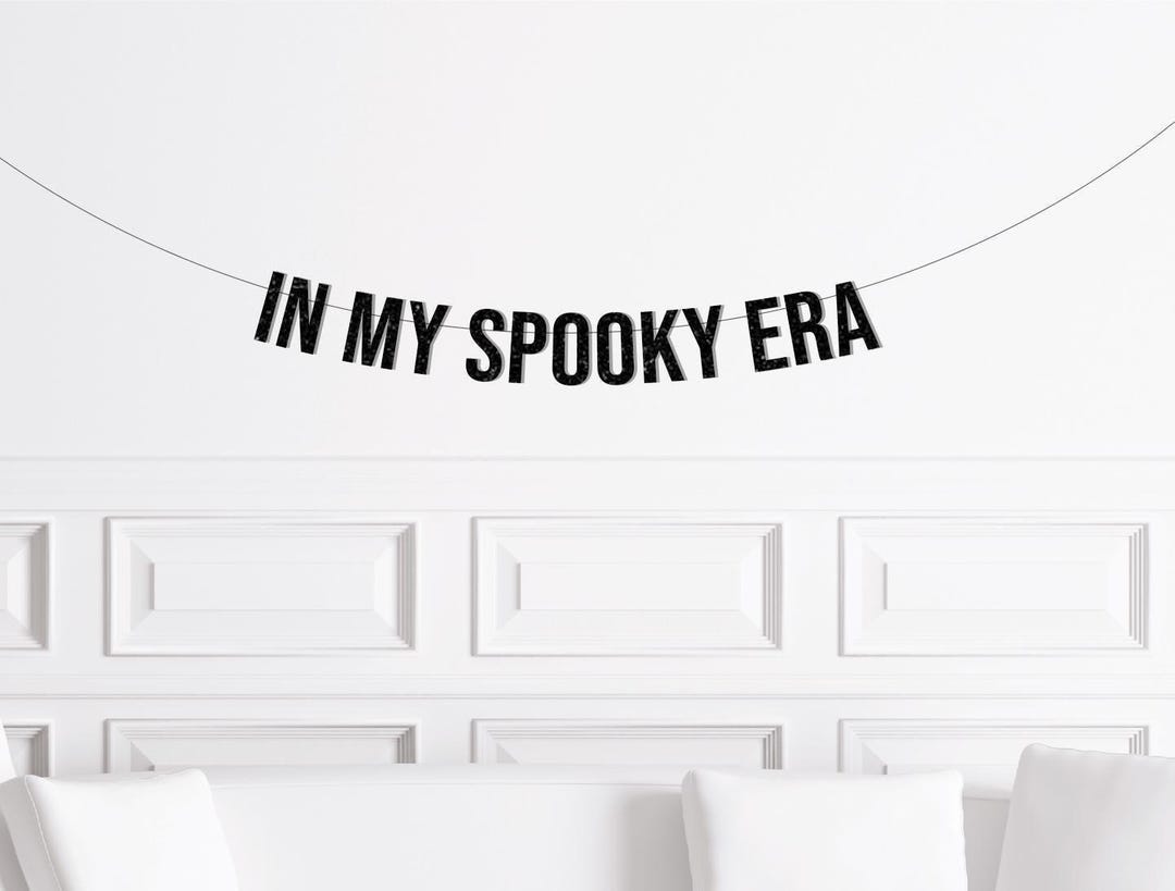 In My Spooky Era Banner, Halloween Party Supplies, Girl Halloween ...