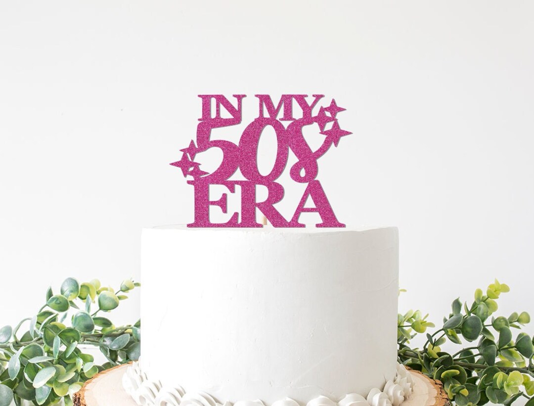In My 50s Era Cake Topper, 50th Birthday Decorations Woman, Fifty ...