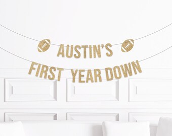 First Down Birthday First Down Football Party Rookie Year - Etsy