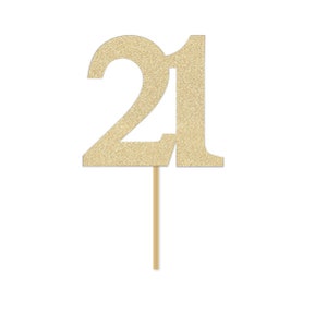 Cheers to 21 Years Banner / Gold Glitter Birthday Party Banner / 21st ...