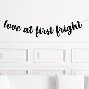 Love at First Fright Banner, Halloween Bridal Shower Decorations ...