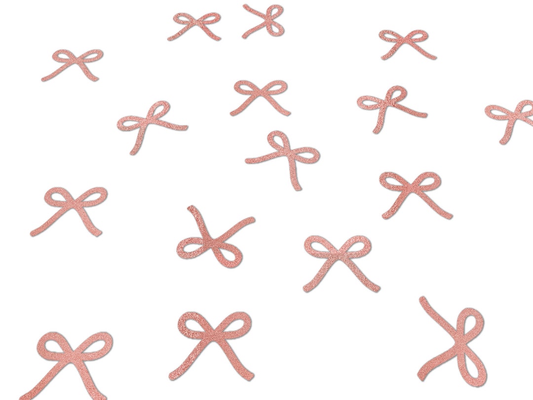 Bow Confetti, Coquette Birthday Decoration Ribbon, Theme Party Decor ...