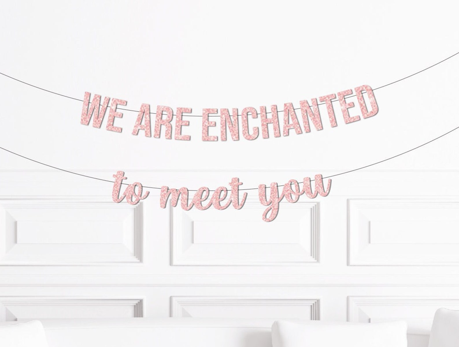 We Are Enchanted to Meet You Banner, Enchanted to Meet You Themed Baby ...