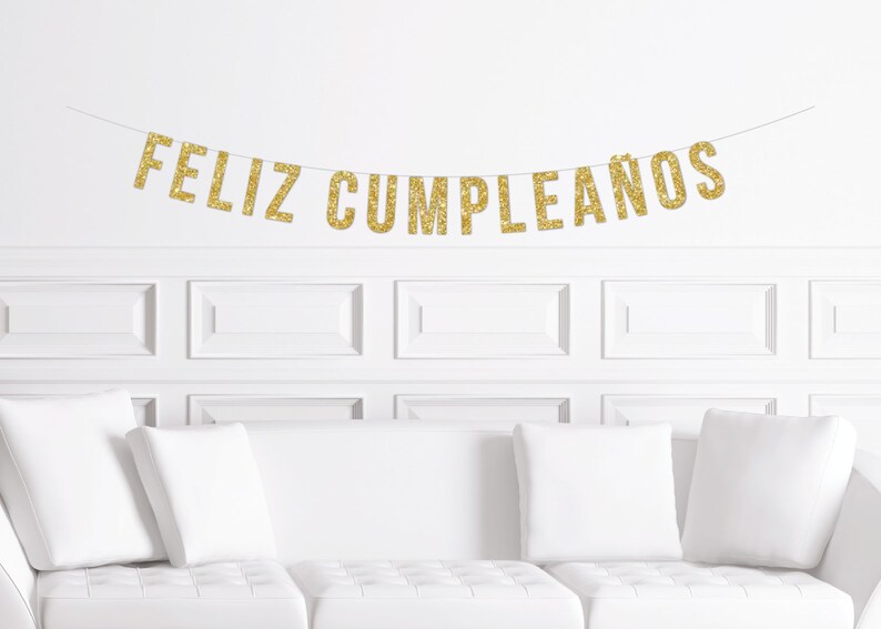 Feliz Cumpleanos Party Banner Spanish Happy Birthday Sign - Etsy
