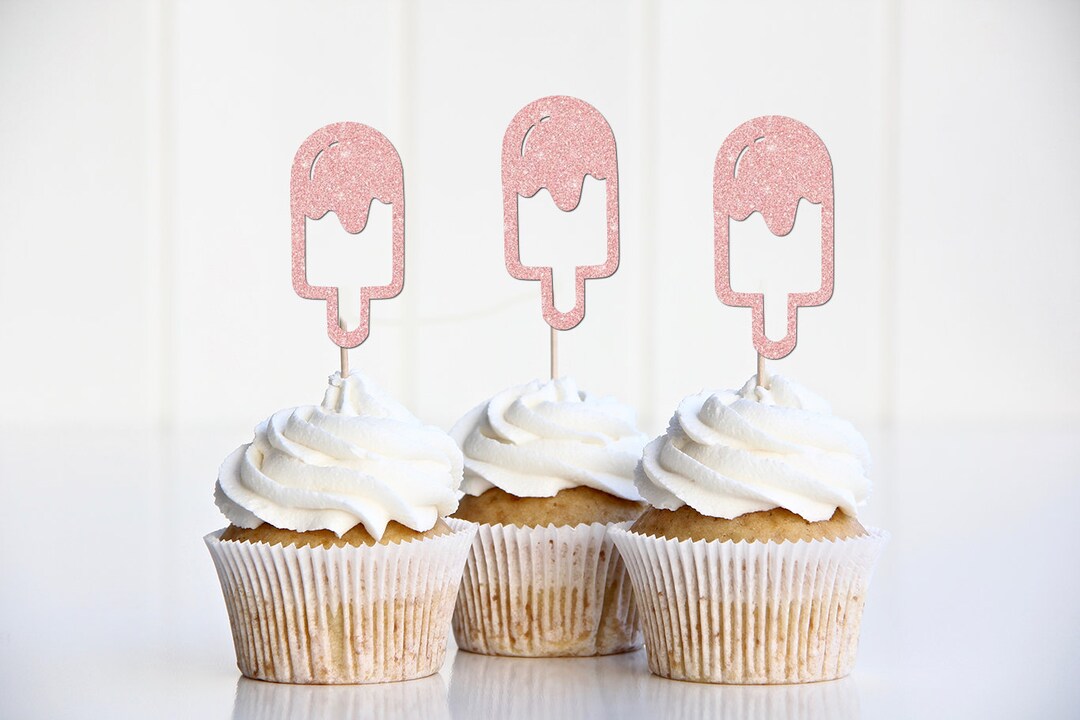 Popsicle Cupcake Toppers, Summer Pool Party Birthday Party Decorations ...