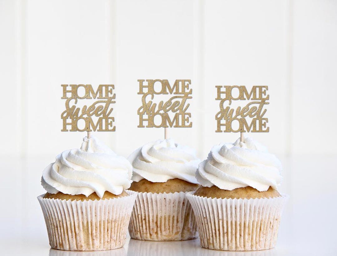 Home Sweet Home Cupcake Toppers - Etsy
