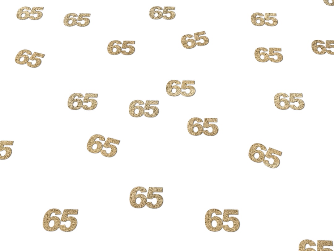 65th Birthday Decorations, Glitter Paper 65 Confetti, 65 & Fabulous ...