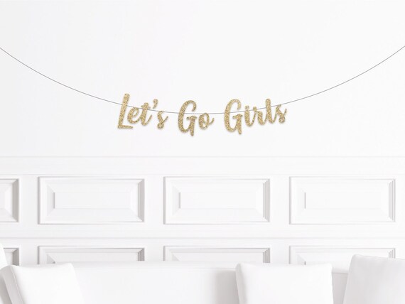 Let's Go Girls Banner Cowgirl Birthday Party Decorations | Etsy