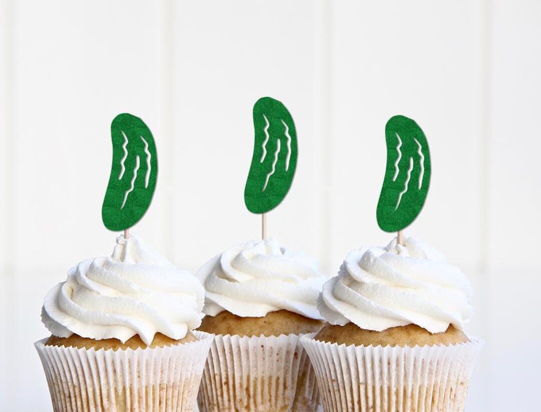 Last Pickle She'll Ever Tickle Theme Cupcake Toppers, Pickle Cupcake ...
