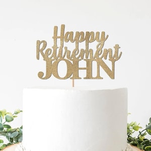 Happy Retirement Table Centerpiece, Retirement Party Decorations, Glitter Paper Free Standing ...