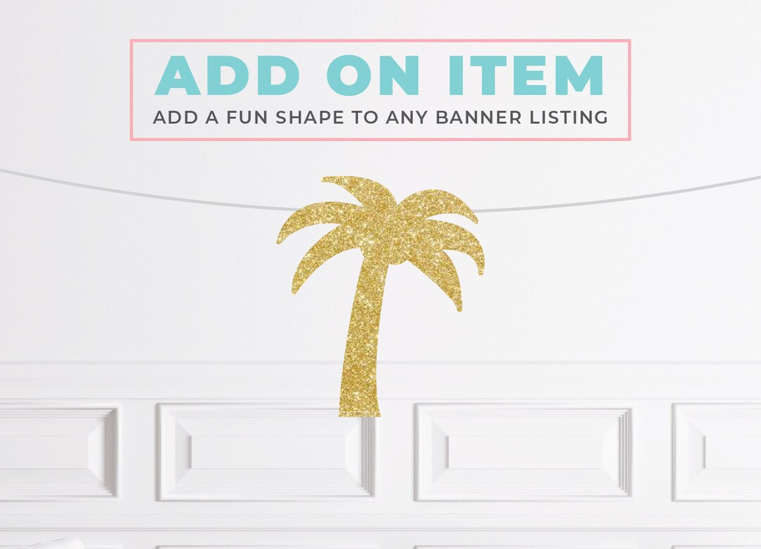 Banner Add On- Palm Tree - Etsy