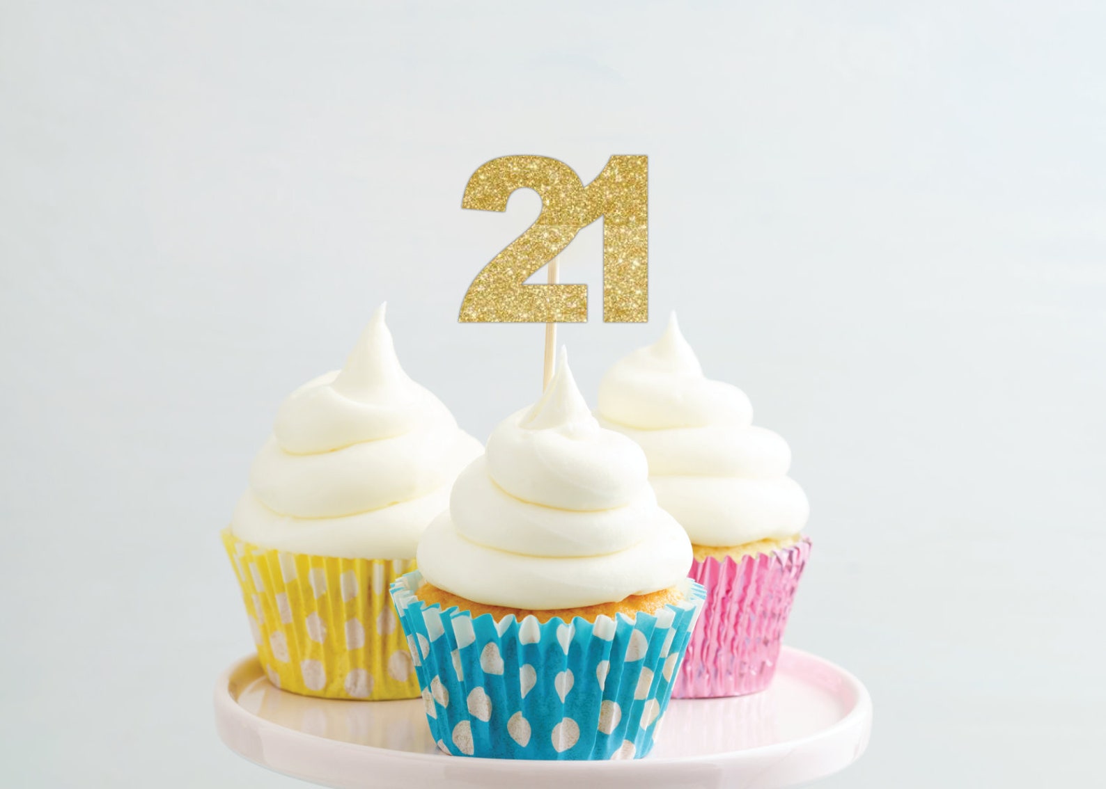 21st Birthday Cupcake Toppers Number Twenty One Cupcake - Etsy