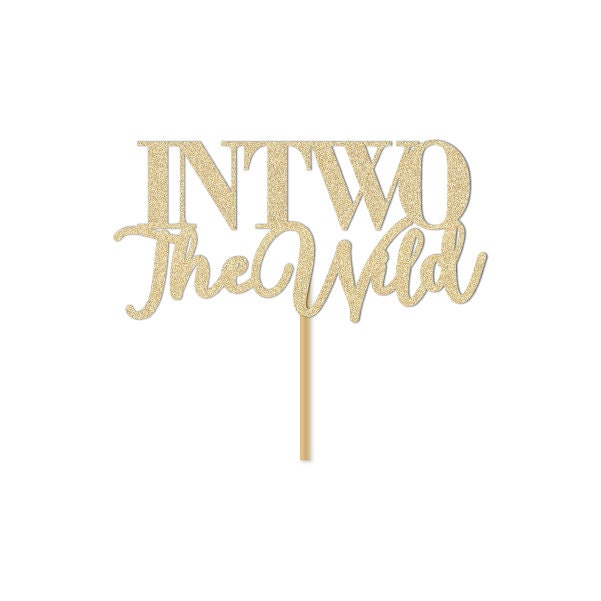 In Two the Wild Banner / Gold Glitter Second Birthday Sign / - Etsy