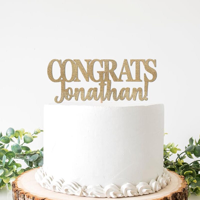 Congratulations Cake Topper - Etsy