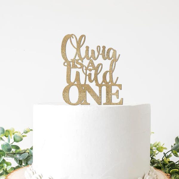 Gold Wild One Cake Topper - Etsy
