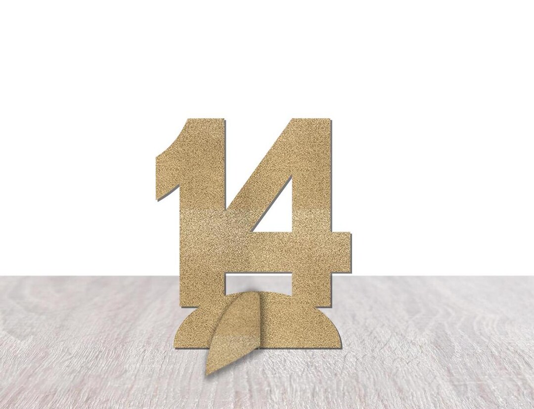 14th Birthday Decor, Number 14 Table Centerpiece, Forteen Birthday ...