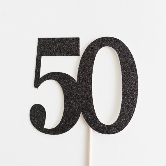 50 Cake Topper 50th Birthday Anniversary Fifty Fiftieth | Etsy