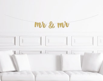 Mr and Mr Sign Mr Mr Banner Gay Wedding Banner Wedding - Etsy