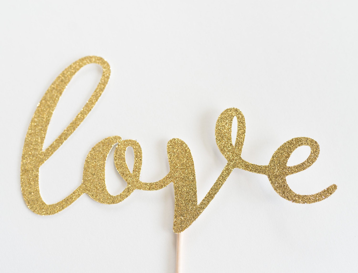 Love Cake Topper/Wedding/Gold Silver Black Glitter/Romantic | Etsy