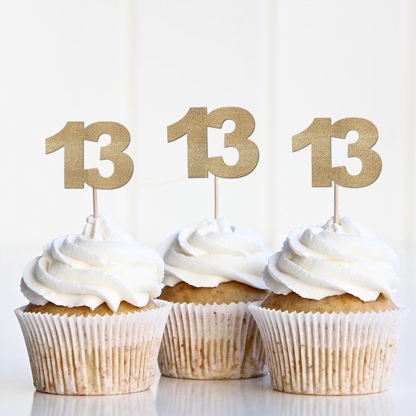 13 Cupcake Toppers - Etsy