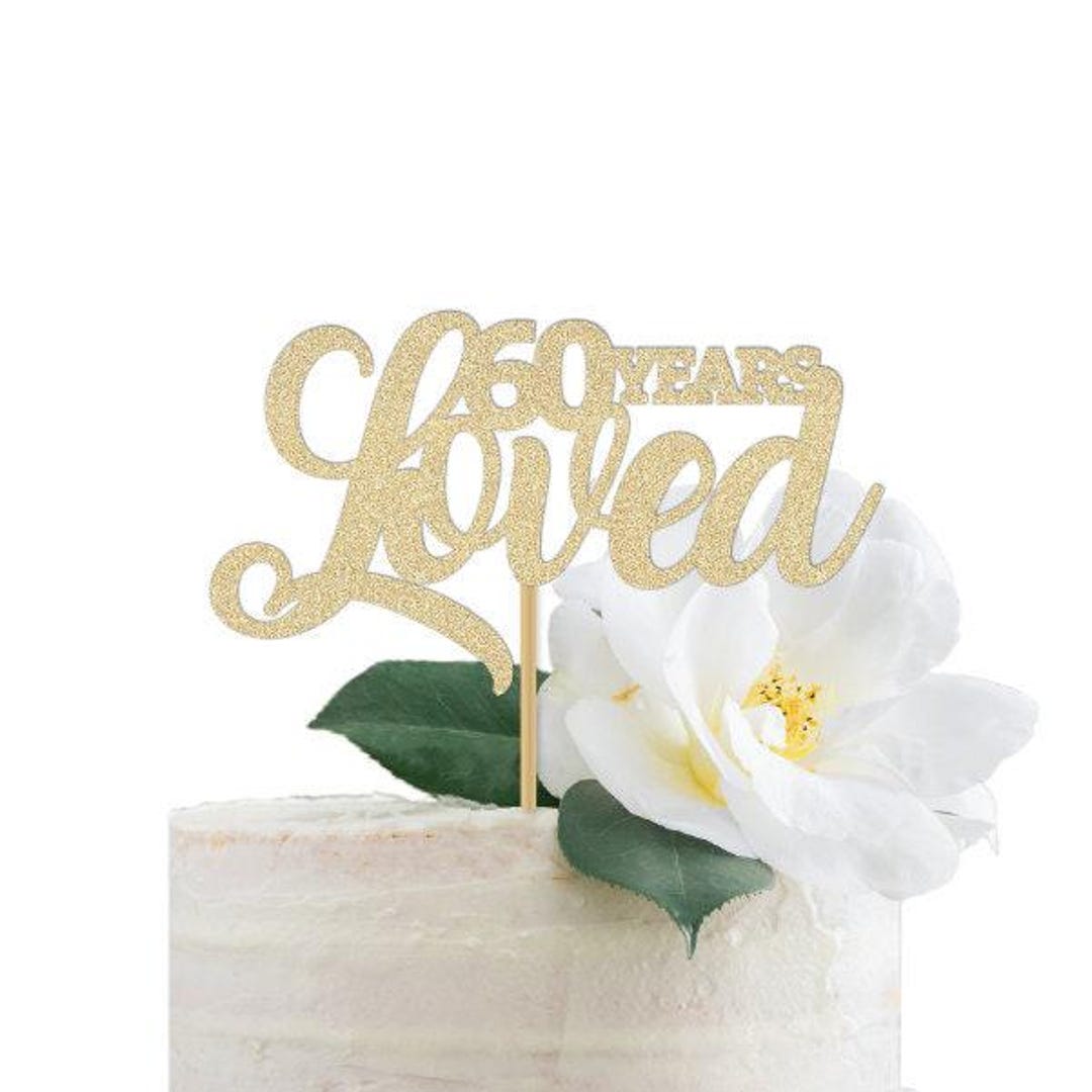 60th Birthday Cake Topper for Mom | 60 Years Loved Birthday Decorations ...