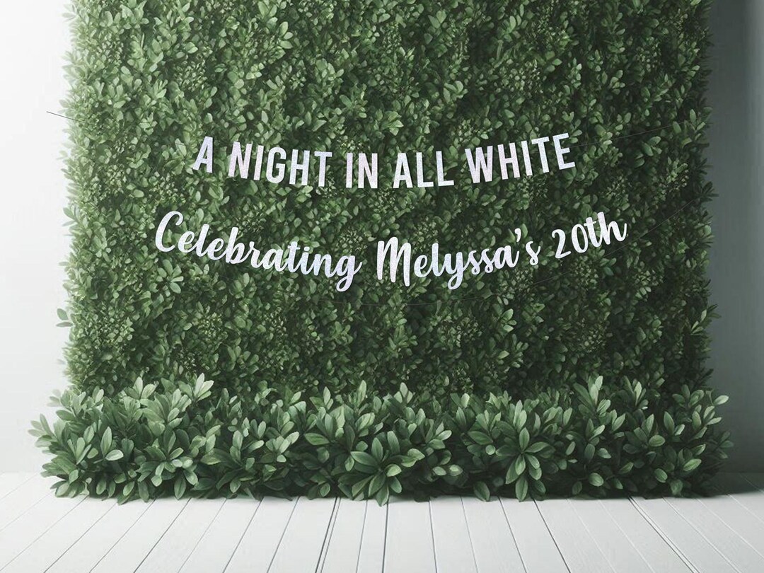 All White Party Decorations, A White Affair Party Banner, A Night in ...