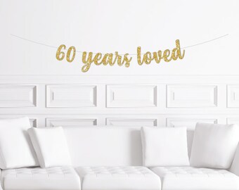 Sixty & Sensational Cursive Banner / Gold Glitter Script - Etsy
