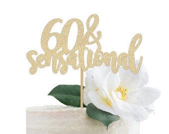 70 & Sensational Cake Topper / Gold 70th Birthday Decor for a | Etsy
