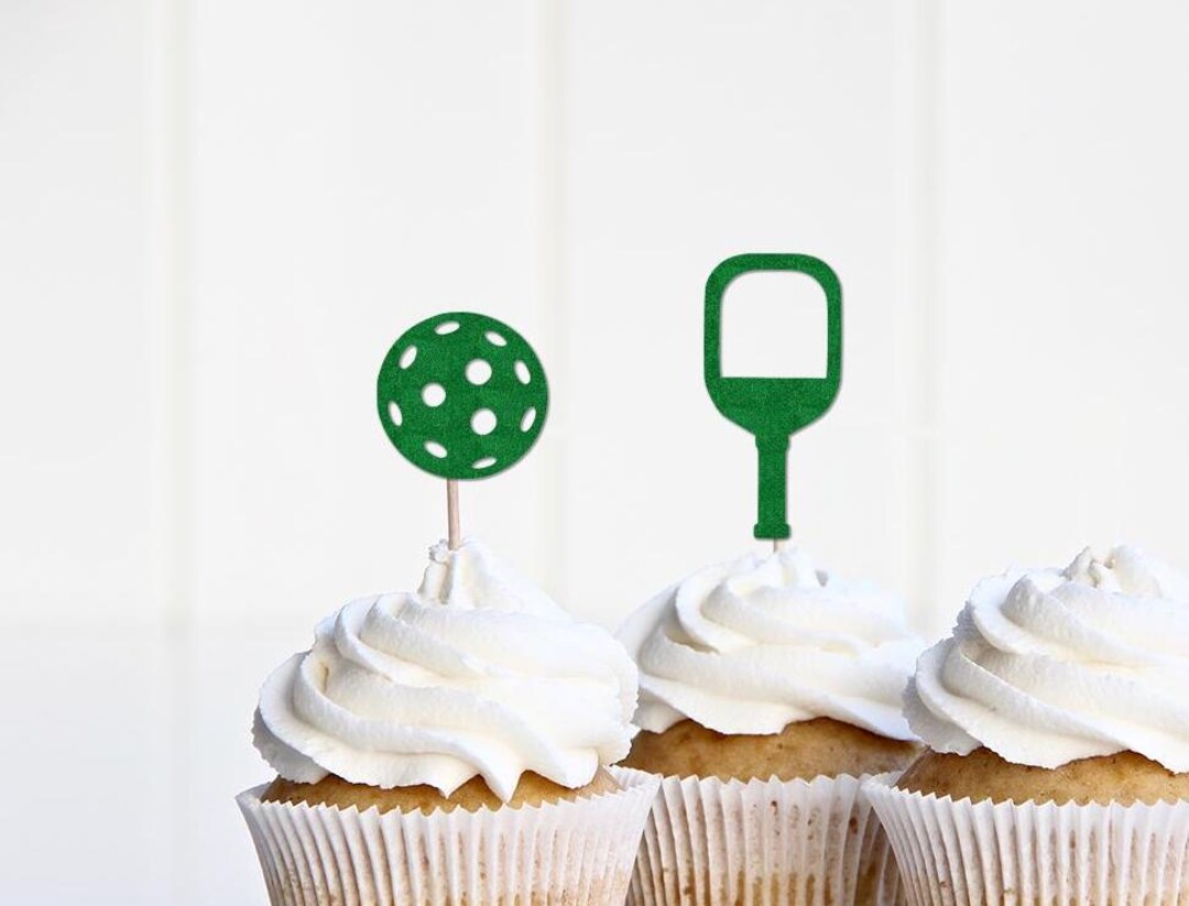 Pickleball Cupcake Toppers, Last Pickle She'll Ever Tickle Theme Party ...