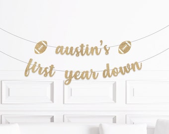 First Down Birthday First Down Football Party Rookie Year - Etsy