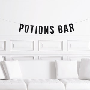 Potions Bar Halloween Party Banner Sign for a Drink Table - Etsy