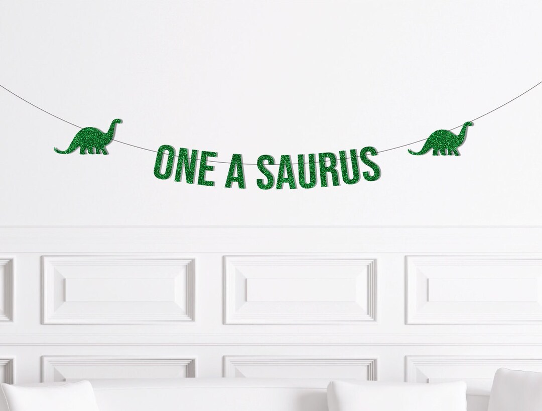 Oneasaurus Birthday Decorations, Dinosaur 1st Birthday Party Banner ...
